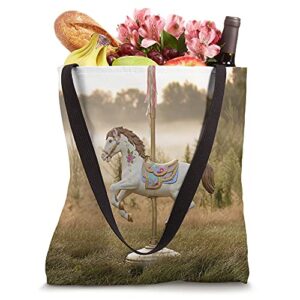 Carousel horse Amusement Park Mary Go Round Tote Bag