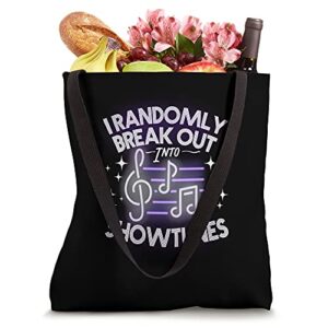 Show Tunes Broadway Gifts For Theater Lovers Theatre Lovers Tote Bag