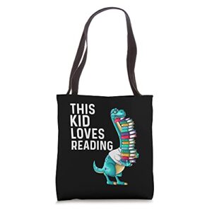 funny reading books gift for kids boys girls story reader tote bag