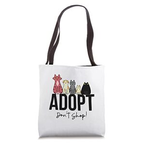 Adopt Don't Shop Cats Tote Bag