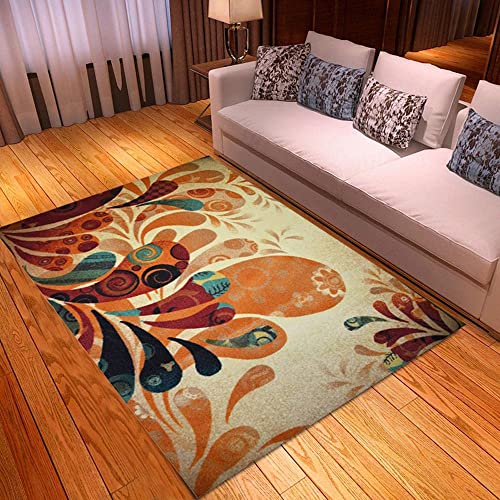 Magstonee Boho Retro Style Living Room Carpets, Indoor Large Area Rugs (39"x59"Melody)