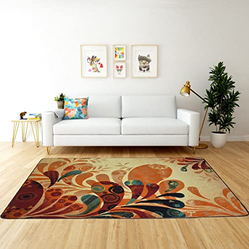 Magstonee Boho Retro Style Living Room Carpets, Indoor Large Area Rugs (39"x59"Melody)