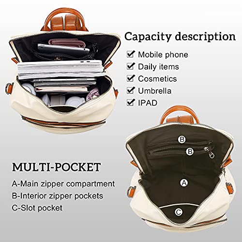 CLUCI Women Backpack Purse, Large Leather Convertible Travel Work College Ladies Shoulder Bag with Tassel