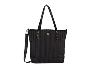 anne klein womens anne klein quilted nylon medium tote, black/ black, one size us