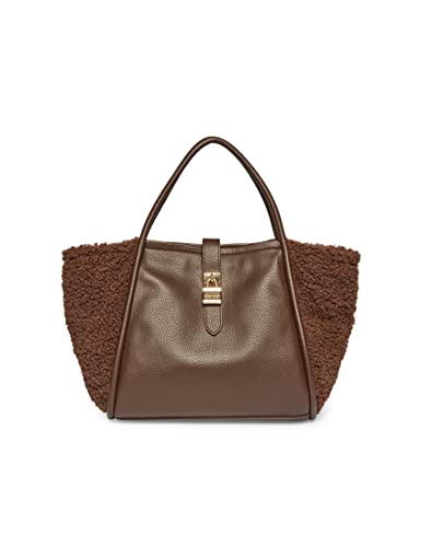 Anne Klein womens ANNE KLEIN LOCK TOTE, Midnight Chocolate/ Midnight Chocolate, One Size US