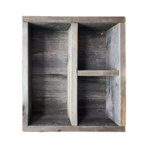 Reclaimed Wood Shelf Square - Rustic Weathered Wood - Made in The USA