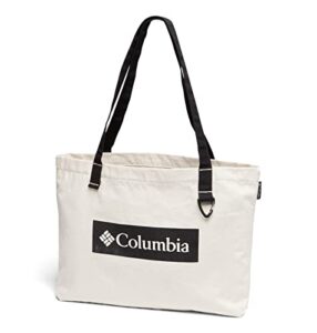 columbia unisex camp henry tote, undyed canvas/black logo, one size