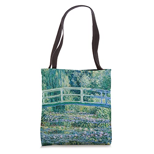 Monet's Water Lilies and Japanese Bridge Modern Art Painting Tote Bag