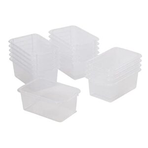 ecr4kids scoop-front storage bins, clear