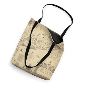 Long Island NY Map Tote Bag