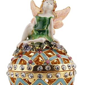 SEVENBEES Angel Figurines Collectibles Angel Gifts for Women Girls Jewelry Box Trinket Boxes Hinged Ring Holder