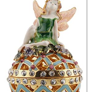 SEVENBEES Angel Figurines Collectibles Angel Gifts for Women Girls Jewelry Box Trinket Boxes Hinged Ring Holder