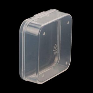 HELYZQ Small Transparent Plastic Storage Box Clear Square Multipurpose Display Case