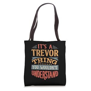 trevor name tote bag