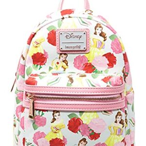 Loungefly Disney Beauty and the Beast Allover Print Womens Double Strap Shoulder Bag Purse