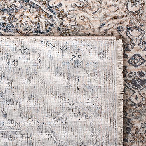 Safavieh Limitee Collection 4' x 6' Beige/Beige LIM771B Distressed Premium Viscose Living Room Dining Bedroom Accent Rug