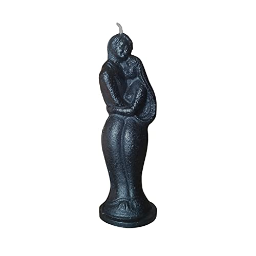 Rajasthaniartdecor Man Woman Love Home Décor Black Couple Lovers Candle Size 5.5 Inches (Black) (RAD00721),Medium