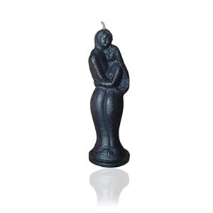 Rajasthaniartdecor Man Woman Love Home Décor Black Couple Lovers Candle Size 5.5 Inches (Black) (RAD00721),Medium