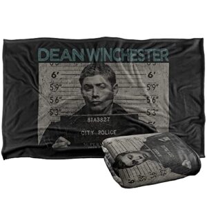 supernatural dean mug shot silky touch super soft throw blanket 36″ x 58″