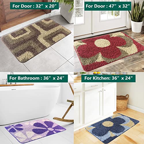 Heeneeso F21 Entryway Rug Welcome Mat Front Door Mats for Inside Entry Indoor Door Mat Machine Washable Non Slip for Doorway/Kitchen/Bathroom/Laundry Room