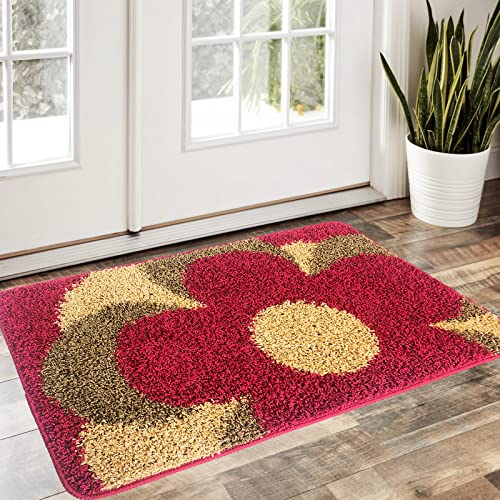 Heeneeso F41 Entryway Rug Welcome Mat Front Door Mats for Inside Entry Indoor Door Mat Machine Washable Non Slip for Doorway/Kitchen/Bathroom/Laundry Room