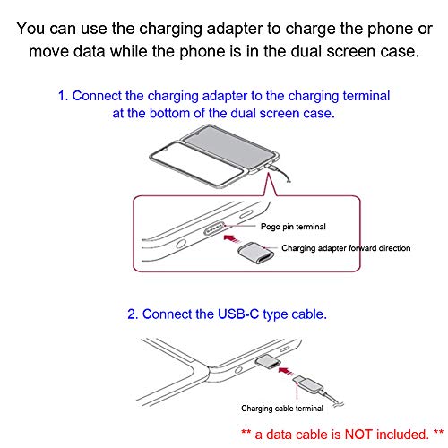 Genuine OEM Origianl LG Dual Screen Cover Case Charging Adapter Gender for LG V60 ThinQ