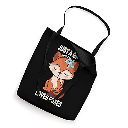 Funny Fox Animal Lovers Design - Just A Girl Who Loves Foxes Tote Bag