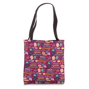 speech language pathologist future speech therapist tote bag