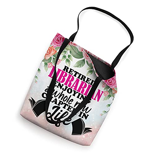 Librarian Retirement Women 2021 Retired Book Lover Flower Tote Bag