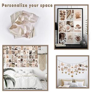 ANERZA Beige Wall Collage Kit Aesthetic Pictures, Boho Room Decor for Bedroom Aesthetic, Posters for Room Aesthetic, Cute Photo Wall Decorations for Teen Girls, Dorm Trendy Wall Art