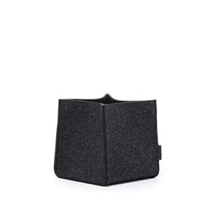 graf lantz medium 8-inch merino wool felt bako bin, minimalist storage solution, odor, stain, heat & dirt resistant, charcoal