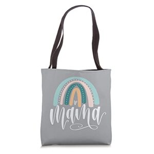 mama with boho rainbow jlz069 tote bag