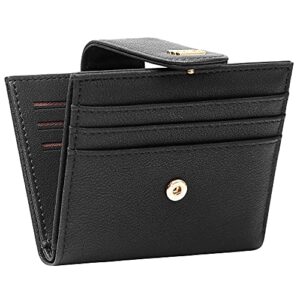 geead small wallets for women slim bifold credit card holder minimalist zipper coin pocket