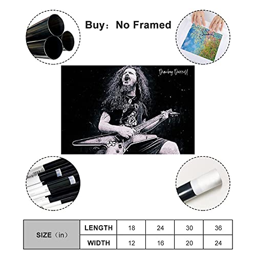 Dimebag Darrell Poster Decorative Painting Canvas Wall Art Living Room Posters Bedroom Painting 16x24inch(40x60cm)