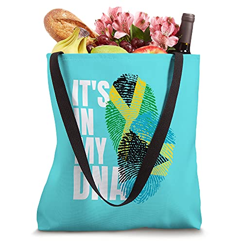 Jamaican And Bahamian Mix DNA Flag Heritage Tote Bag