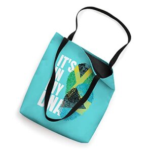 Jamaican And Bahamian Mix DNA Flag Heritage Tote Bag