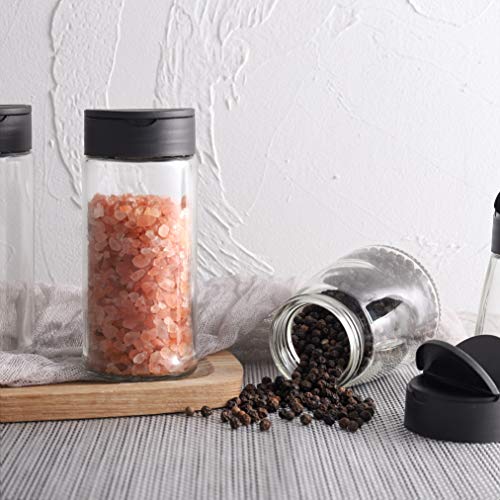 Salt and Pepper Shakers - Home and Kitchen Utensils - Perfect Salt and Pepper Dispenser Set for Your Seasoning - Set of 4 Bottles