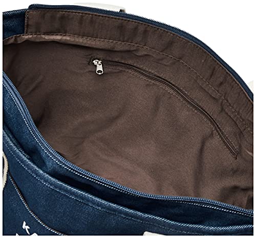 KANGOL(カンゴール) Thick Cotton Canvas 2-Way Shoulder Mother's Bag Boat Large, Navy/Denim