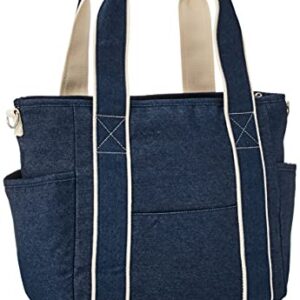 KANGOL(カンゴール) Thick Cotton Canvas 2-Way Shoulder Mother's Bag Boat Large, Navy/Denim