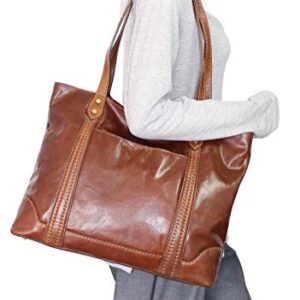 Tiara Leather Tote (Burgundy)