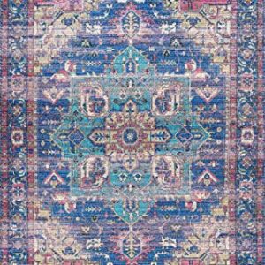 nuLOOM Melinda Flatweave Medallion Jute Area Rug, 3' x 5', Blue