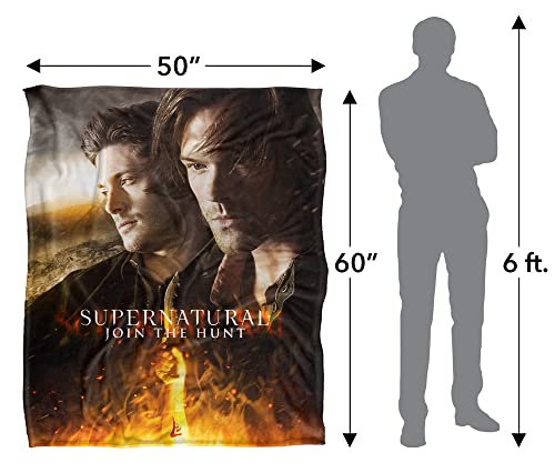 Supernatural Up Close and Personal Officially Licensed Silky Touch Super Soft Throw Blanket 50" x 60"