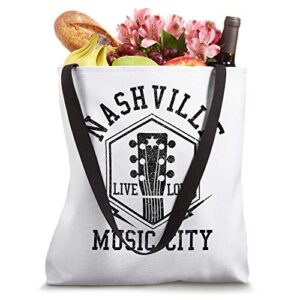 Nashville Tennessee Country Music City Guitar Souvenir Gift Tote Bag