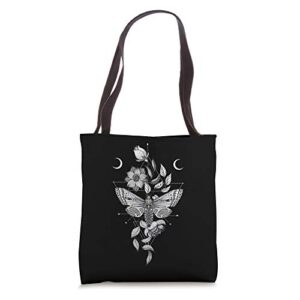 death moth dark goth girl gift gothic witch occult wiccan tote bag