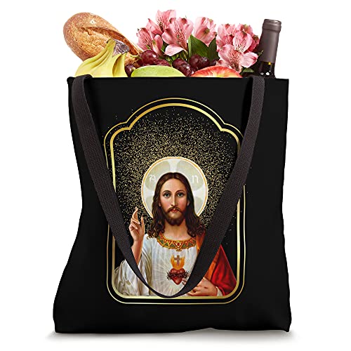 Sacred Heart of Jesus Christ Catholic Immaculate Heart Jesús Tote Bag