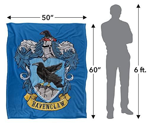 Harry Potter Ravenclaw Rough Crest Officially Licensed Silky Touch Super Soft Throw Blanket 50" x 60"