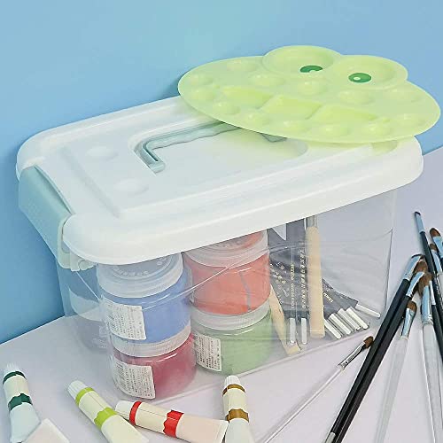 Yarebest 6-pack 6 Quart Clear Plastic Storage Bins, Storage Box with Lids