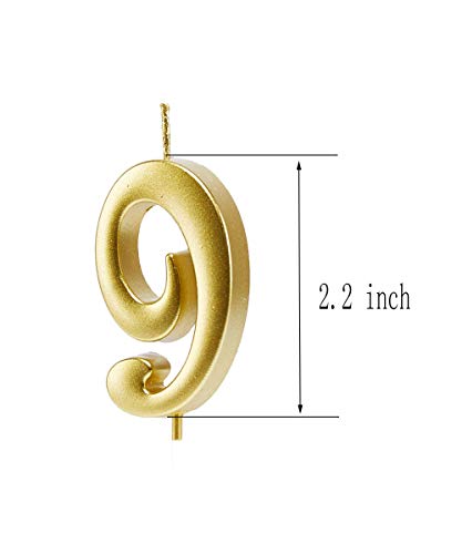 Mart 19th Birthday Candles,Gold Number 19 Cake Topper for Birthday Decorations