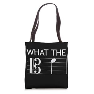 what the f alto clef viola music tote bag