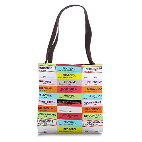 Anesthesia Labels Tote Bag